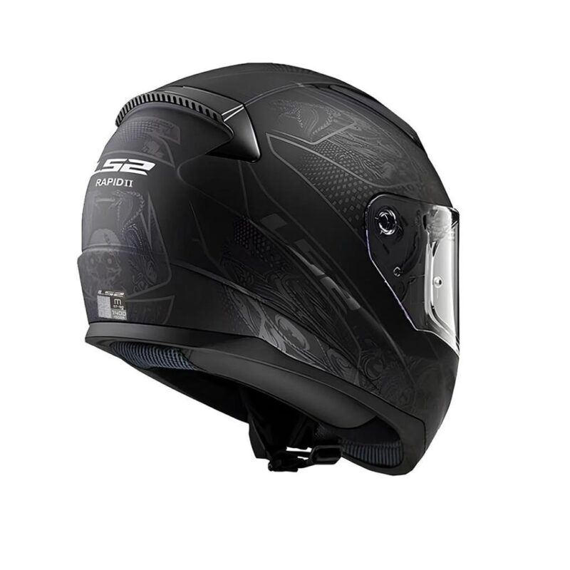 LS2 Rapid 2 Crypt Mat Siyah Kask - Etkin Motor