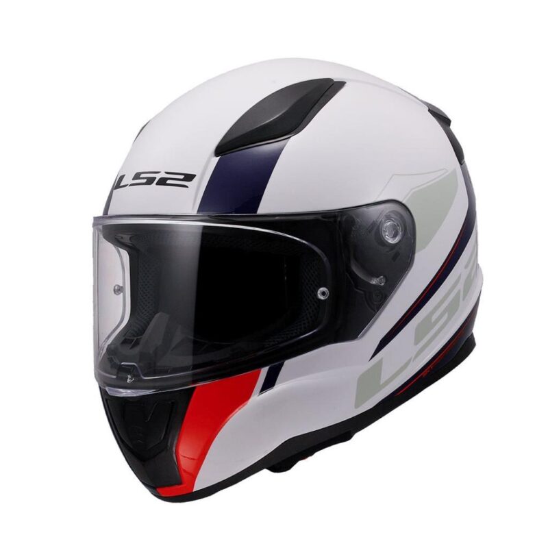 LS2 Rapid 2 Driveway Beyaz-Mavi-Kırmızı Kask - Etkin Motor