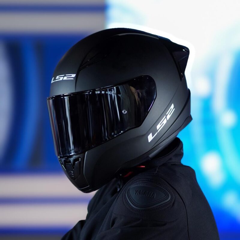 LS2 Rapid 2 Race Mat Siyah Kask ve Şeffaf Vizör - Etkin Motor