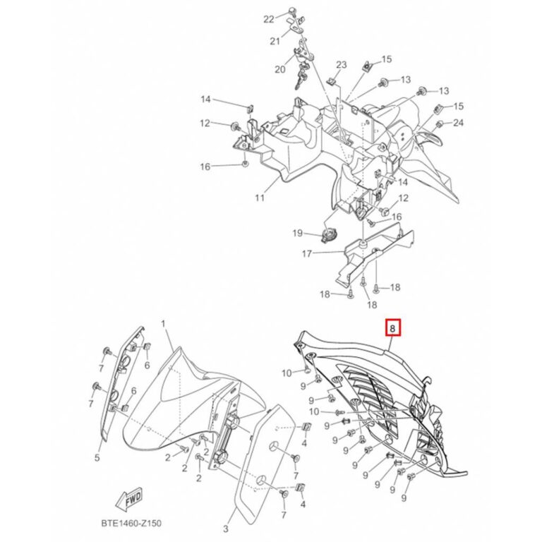 Yamaha Nmax 125 Ön İç Çamurluk 2025 - BLSF155200 - Etkin Motor